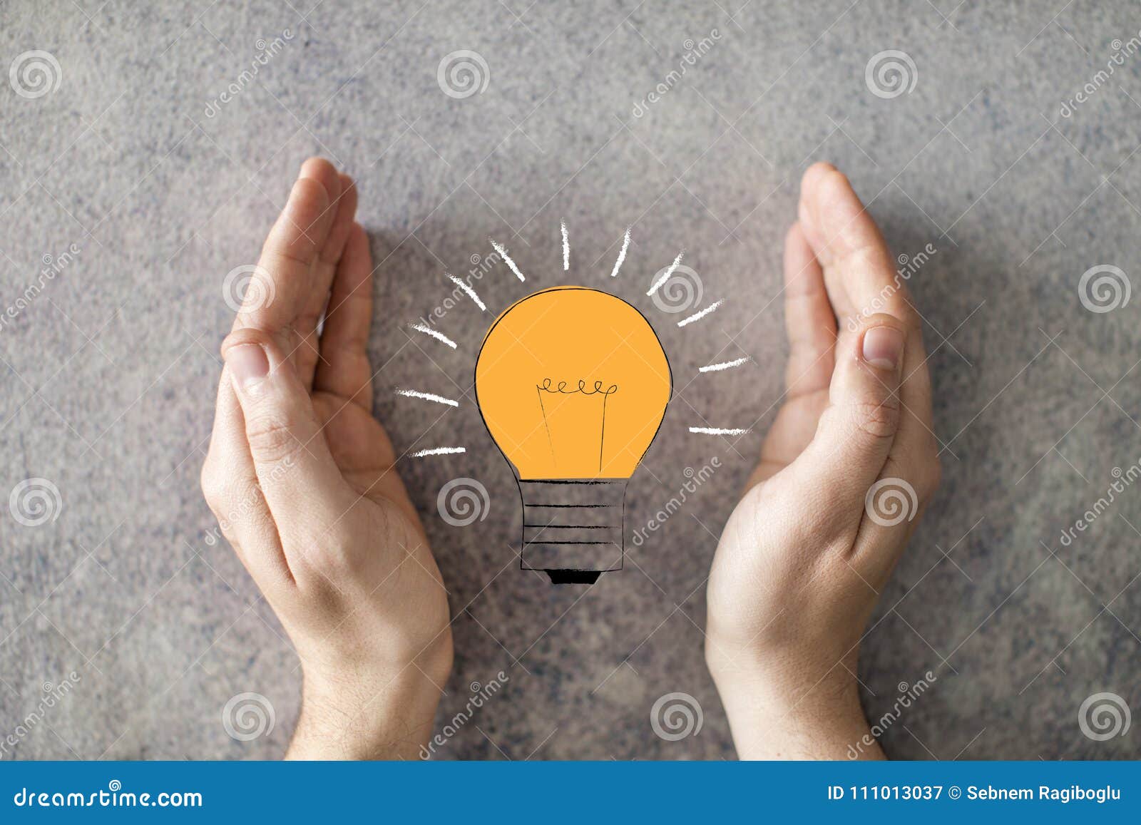 Man Hands Saving Energy Bulb Light Concept Stock Image - Image of ...