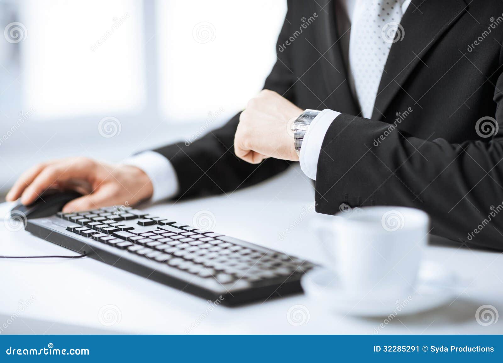 Man Hands Typing on Keyboard Stock Image - Image of corporate, email ...