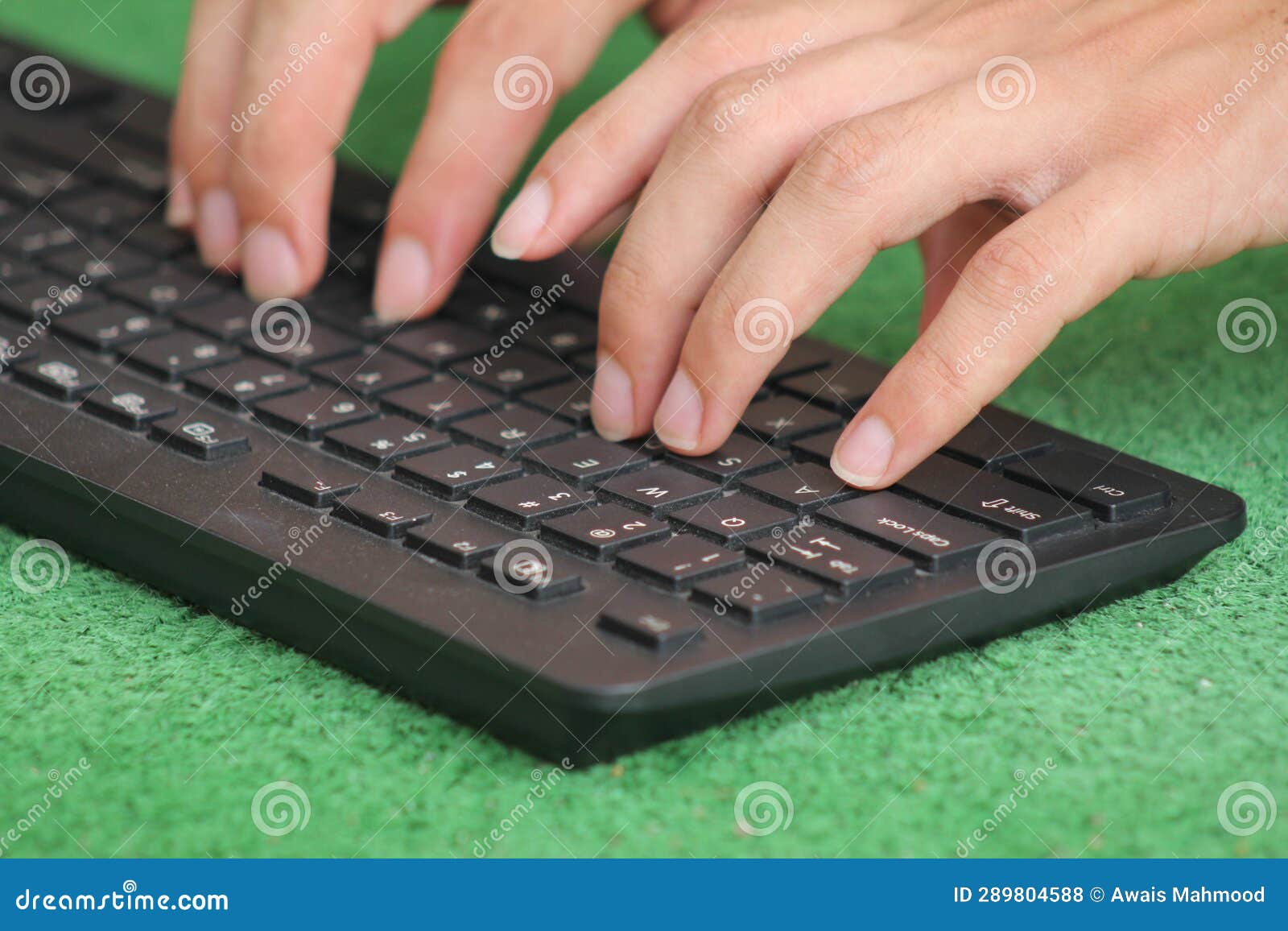 Man Hands Typing on a Screen Stock Photo - Image of background, finger ...