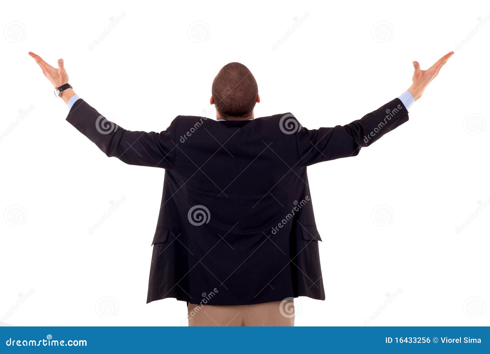 Man with hands up stock photo. Image of people, positivity - 16433256