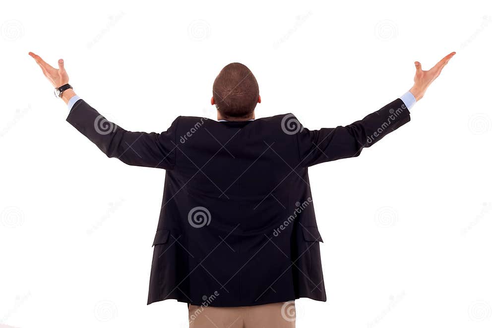 Man with hands up stock photo. Image of people, positivity - 16433256