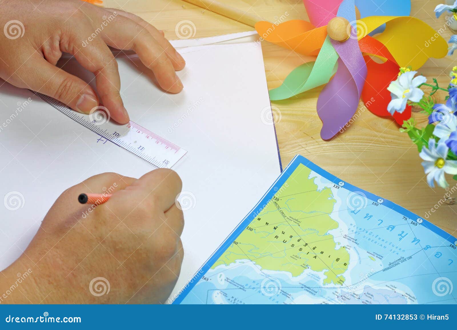 Man Hands Writing and Working Stock Image - Image of digital, note ...