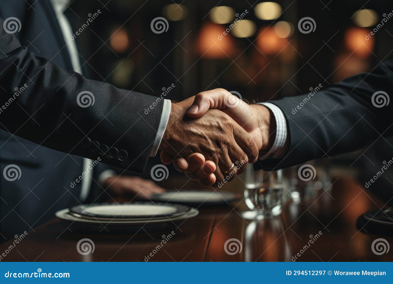 Man Handshake with Partner. Business Concept Stock Image - Image of ...