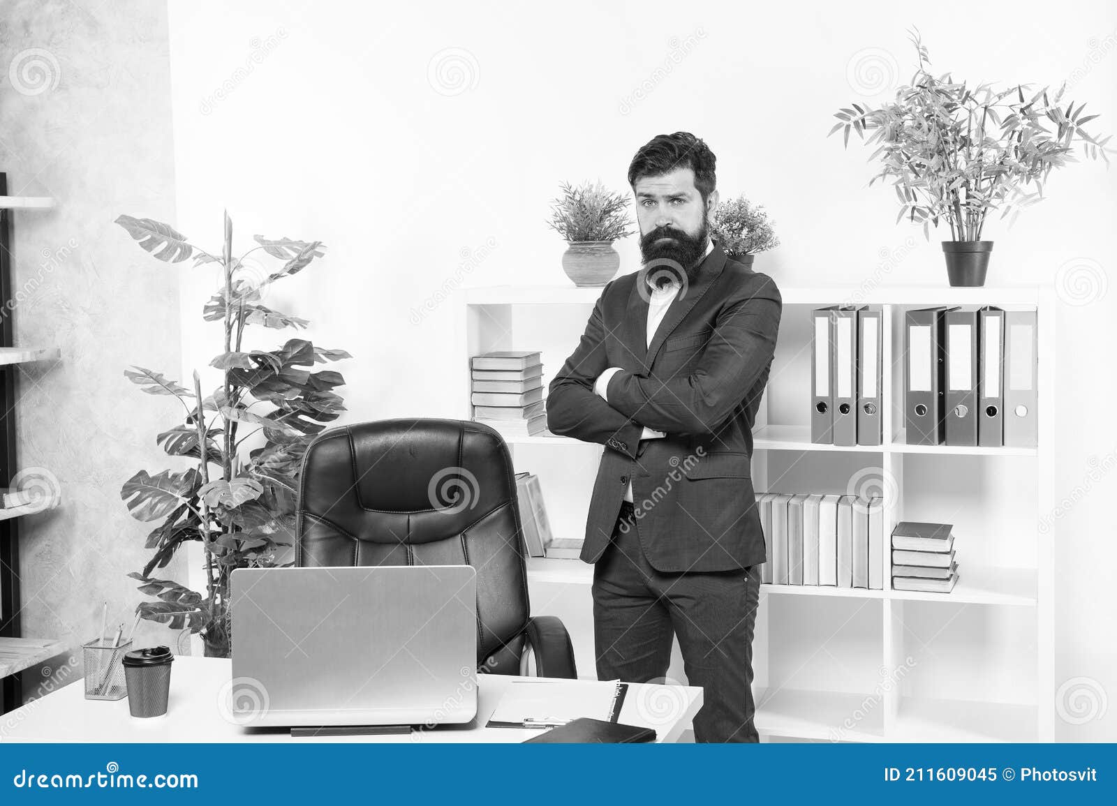 Man Handsome Office Worker Formal Style Clothes Returning To Workplace ...