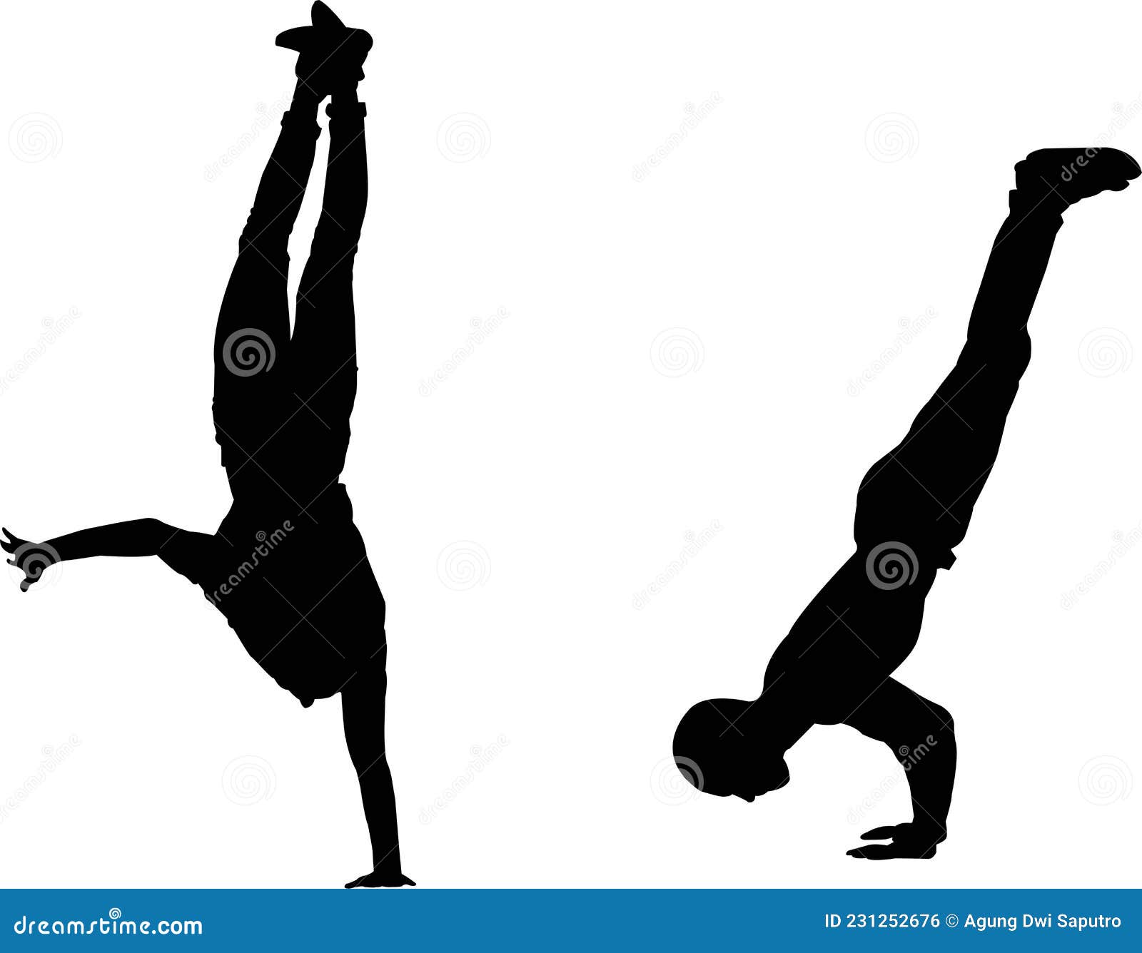 Handstand Figure Among Normal Figures Being Different Vector ...