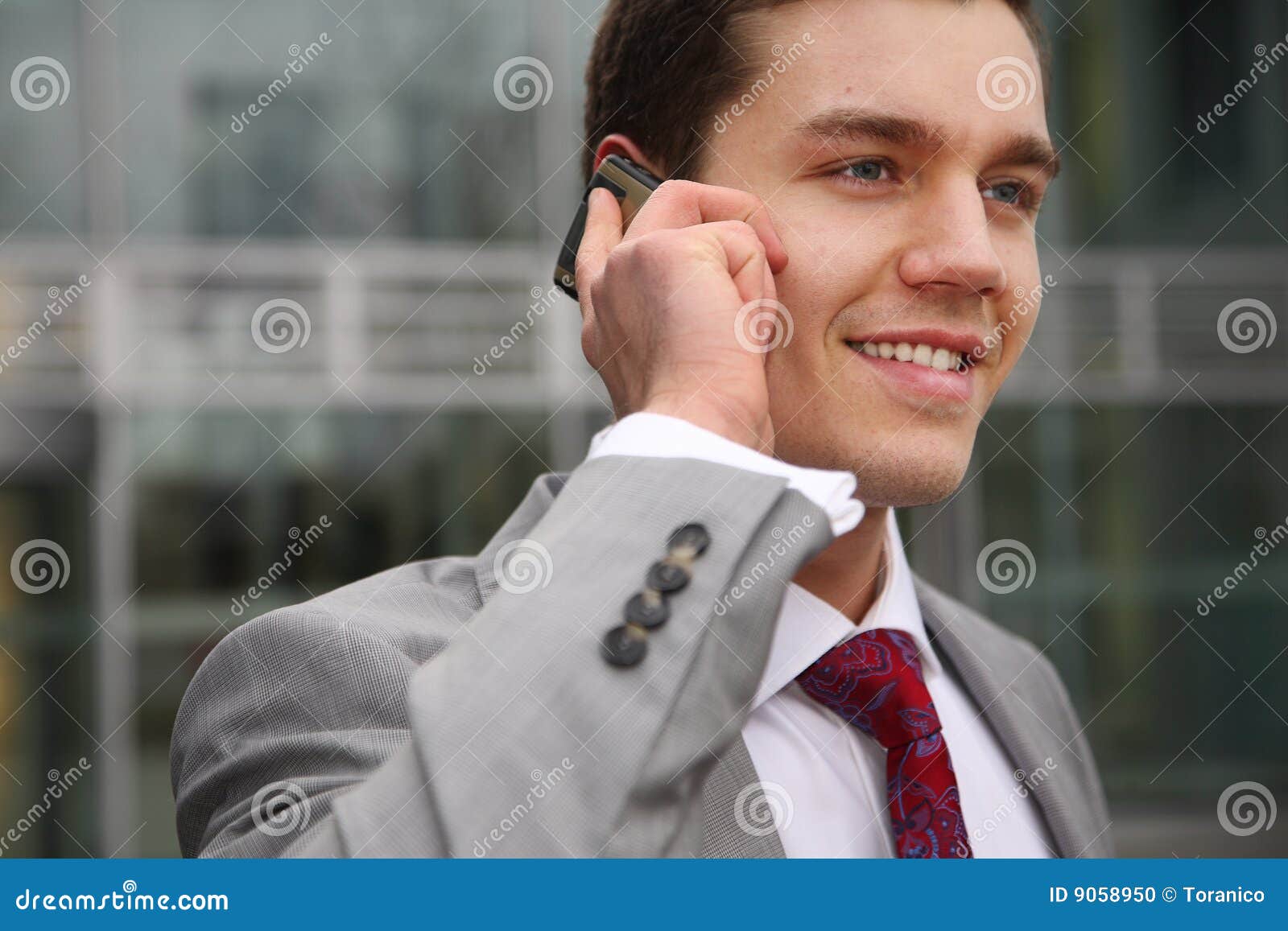 Man with handy stock photo. Image of listen, telephone - 9058950