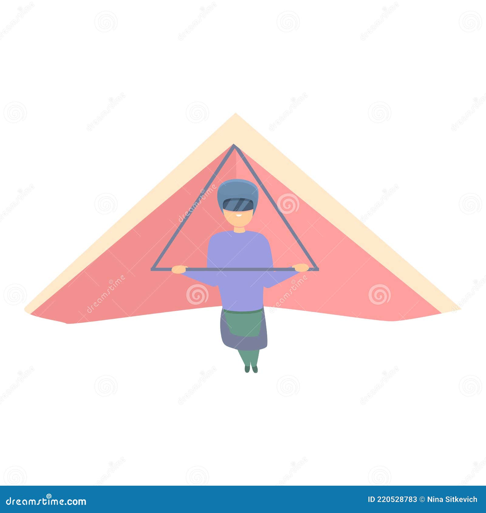 Man Hang Glider Icon, Cartoon Style Stock Vector - Illustration of hang ...