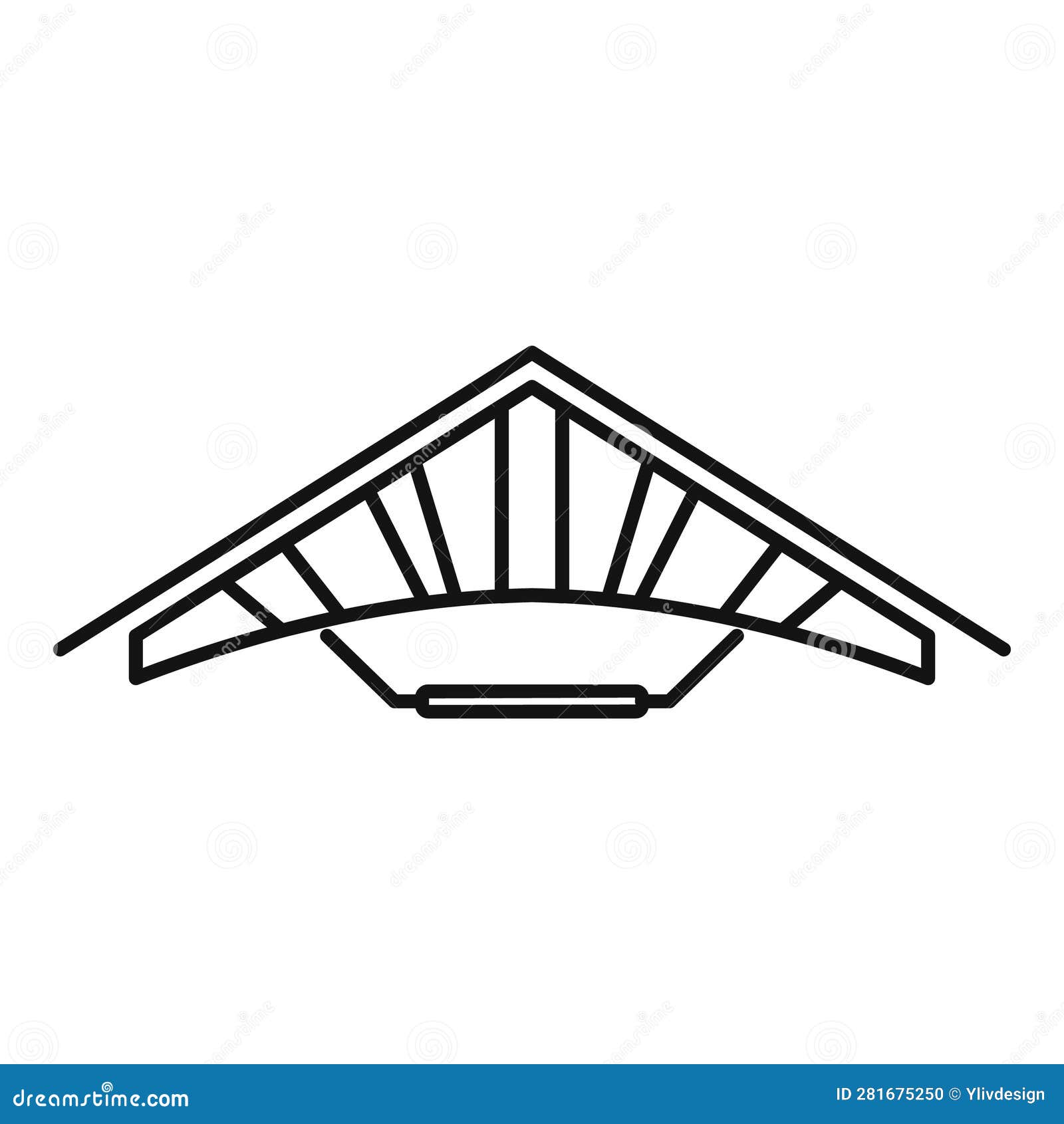 Man Hang Glider Icon Outline Vector. Para Air Stock Illustration ...