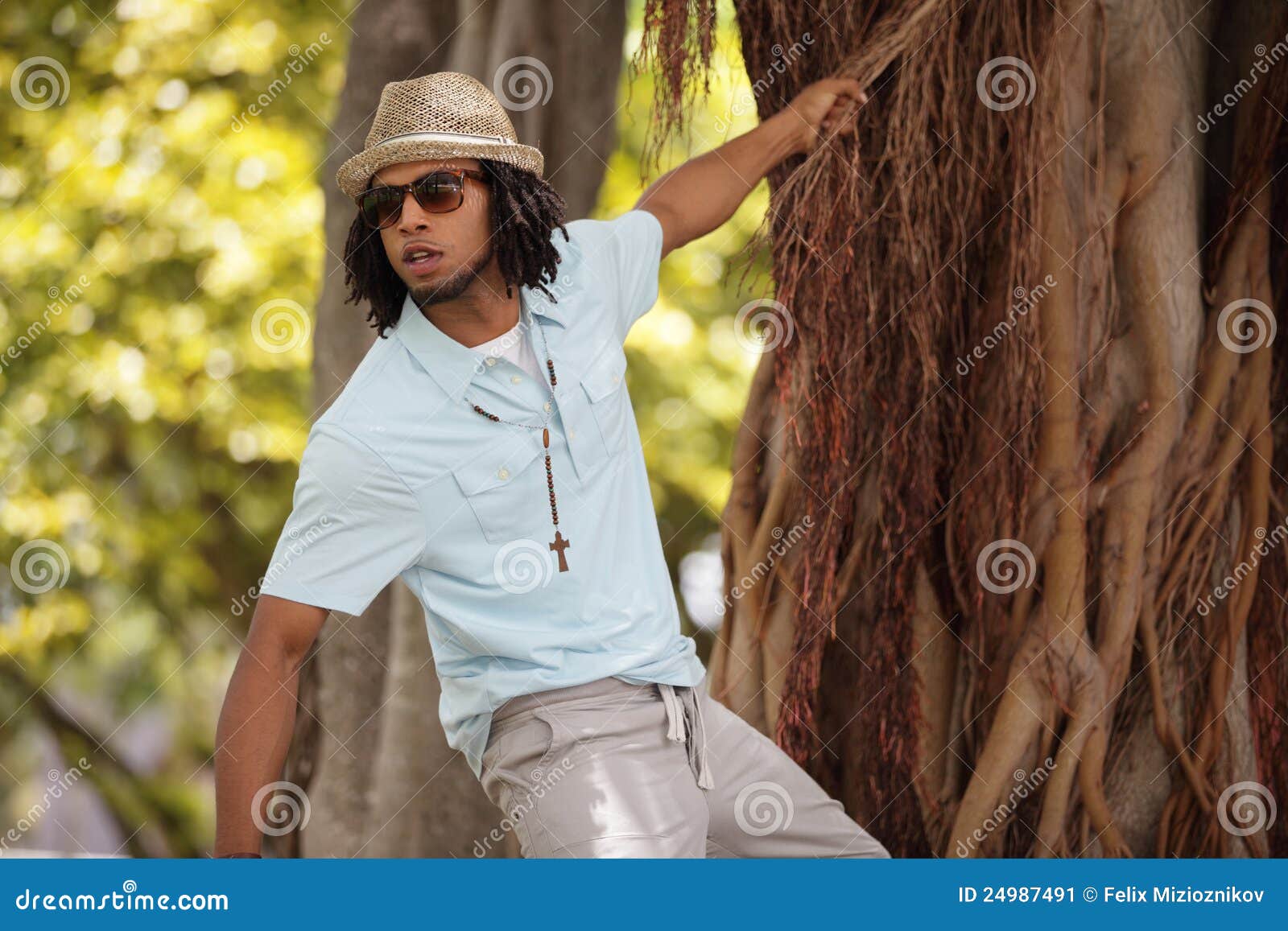 Man hanging from a tree stock image. Image of tree, shades - 24987491