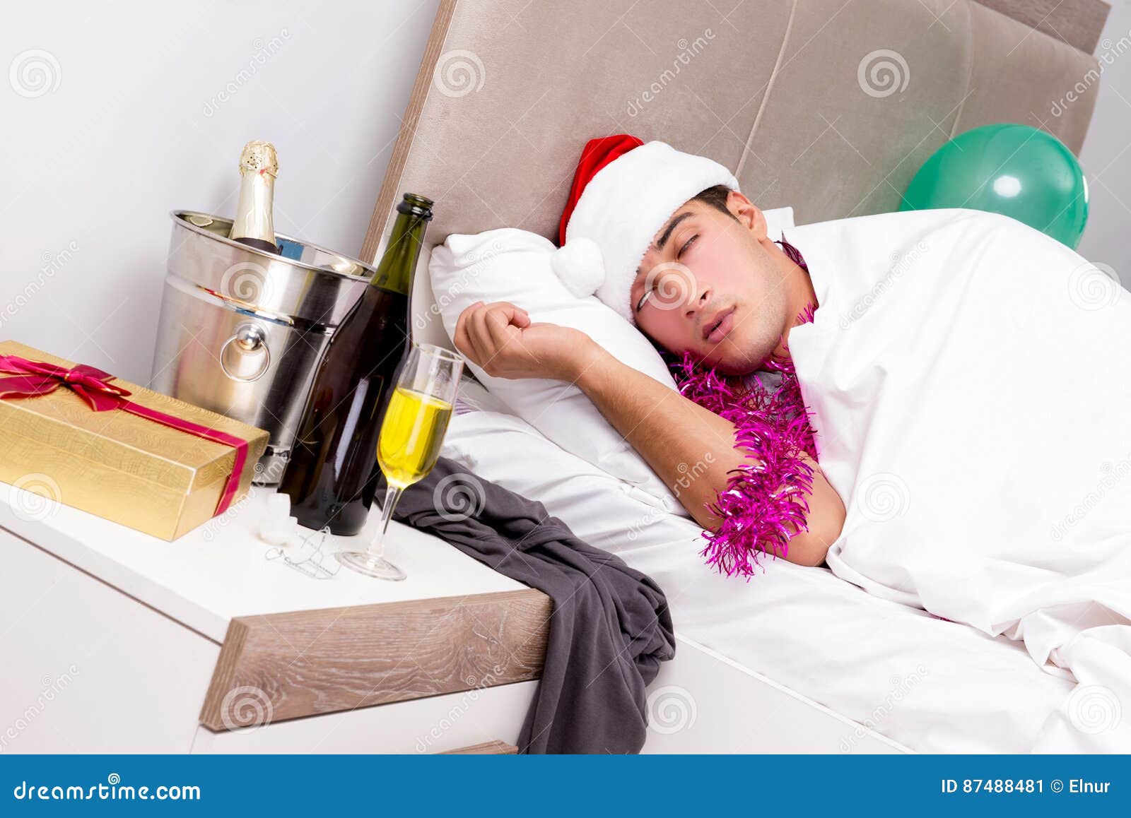 The Man with Hangover after Late Partying Stock Image - Image of mess ...