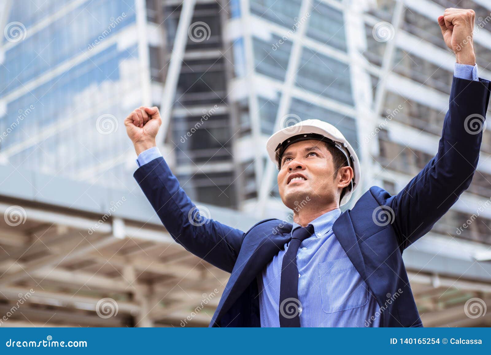 Man Happy As Winning after Completed His Project Stock Photo - Image of ...