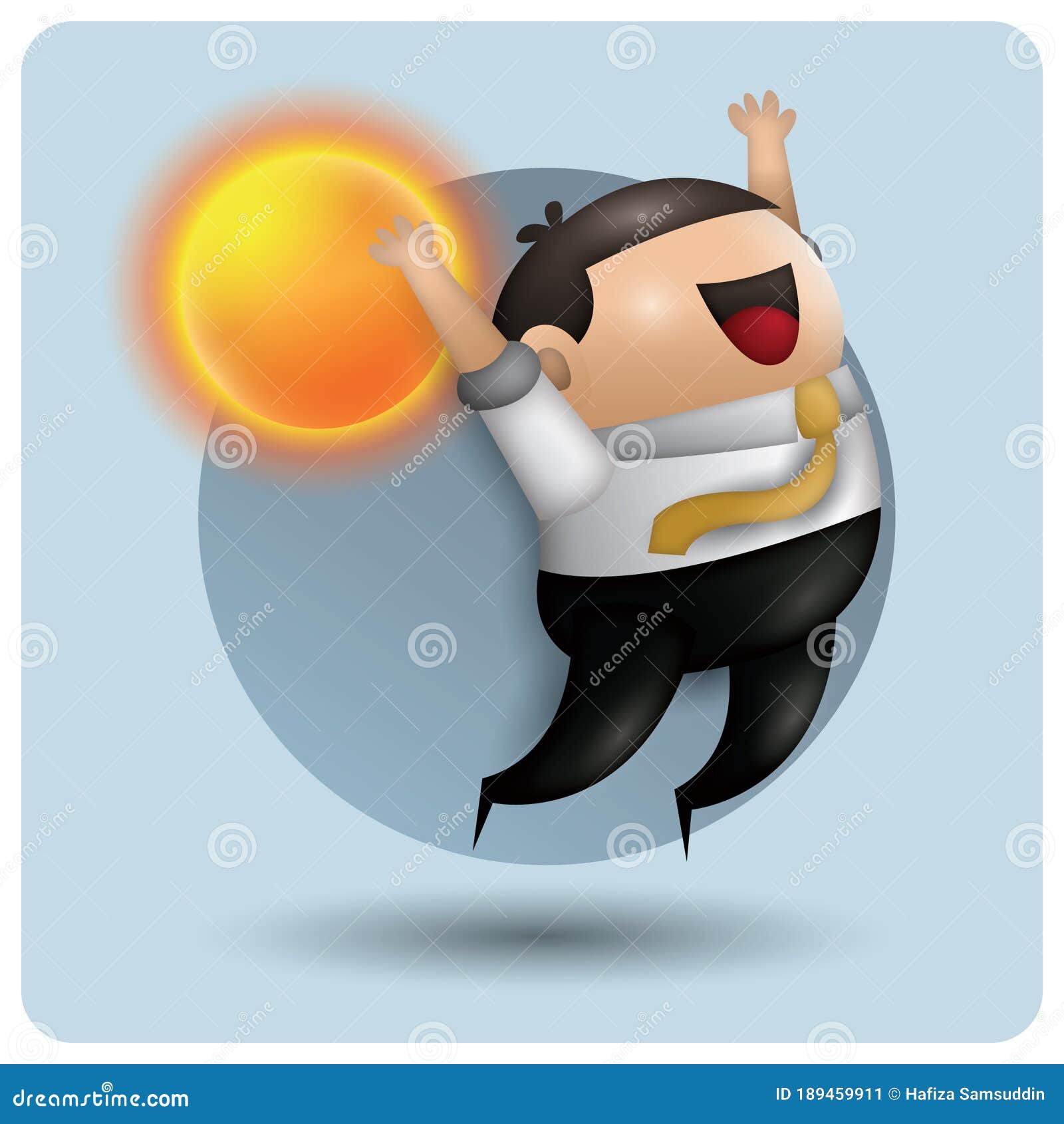 Man with Happy Expression. Vector Illustration Decorative Design Stock ...