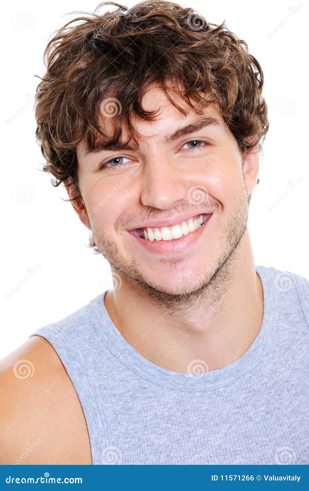 Man with happy smile stock photo. Image of vertical, healthy - 11571266