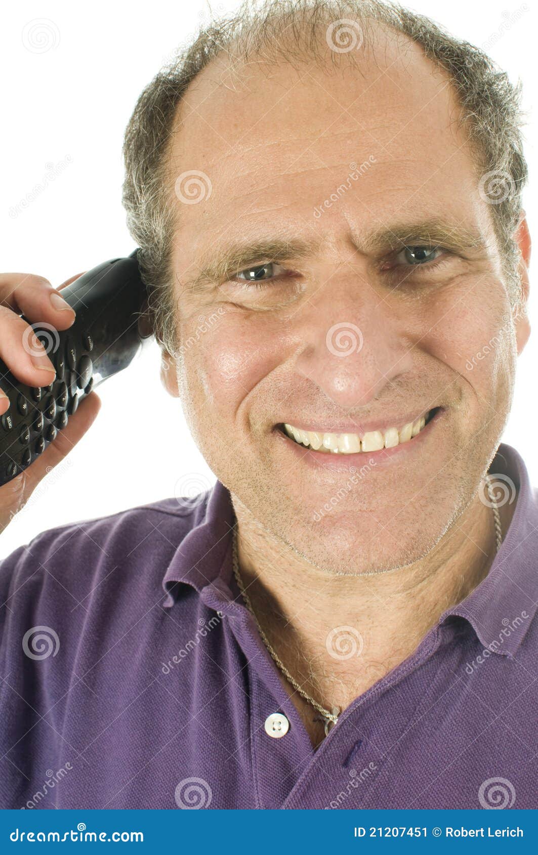 Man Happy Telephone Conversation Customer Se Stock Image - Image of ...