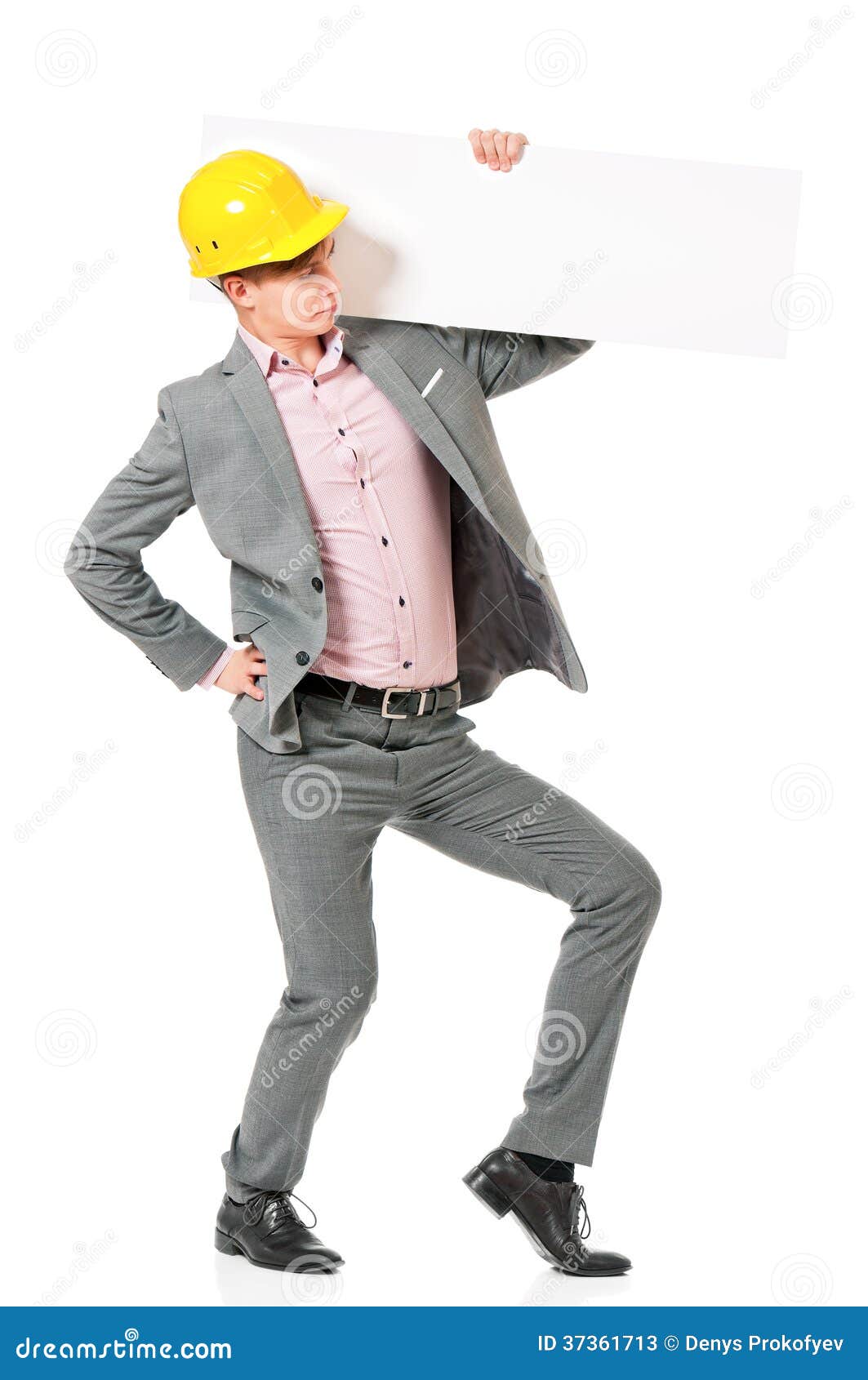 Man in hard hat stock image. Image of manager, handsome - 37361713