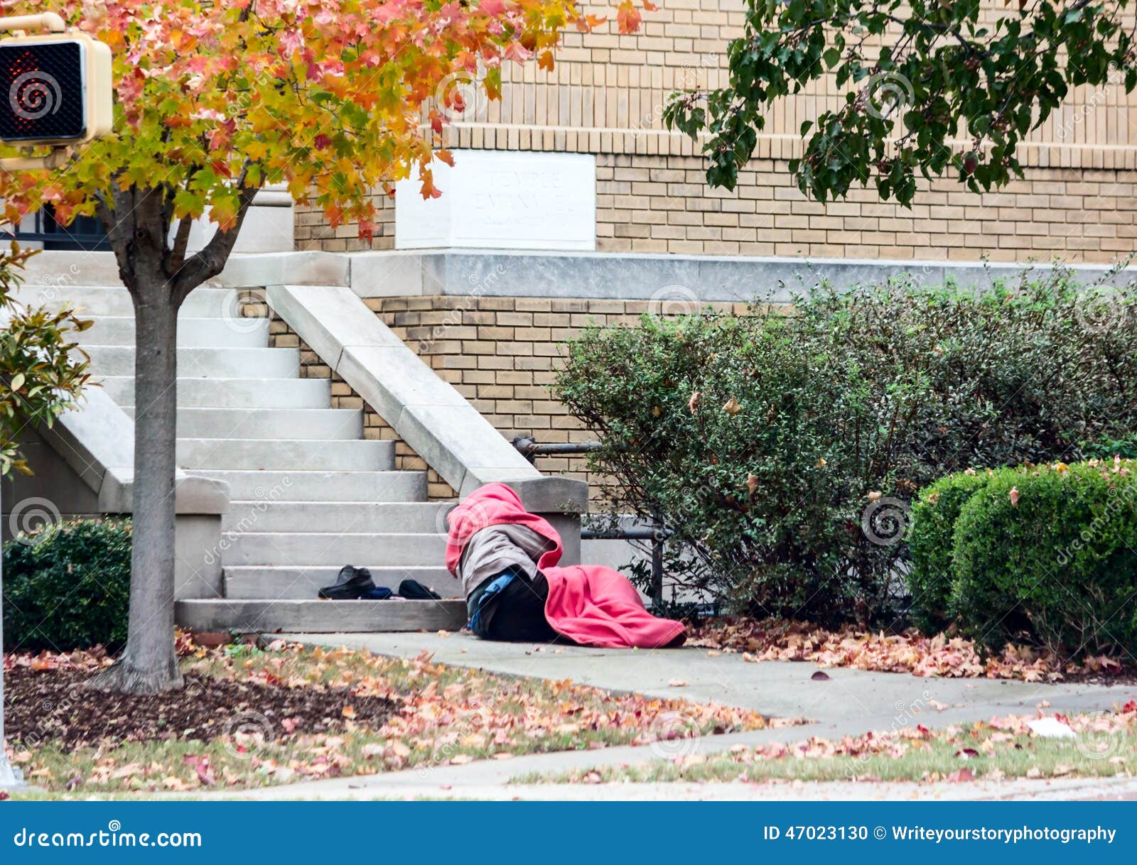 Homeless Man Lying Down Outside Stock Photo - Image of bottom, tracy ...