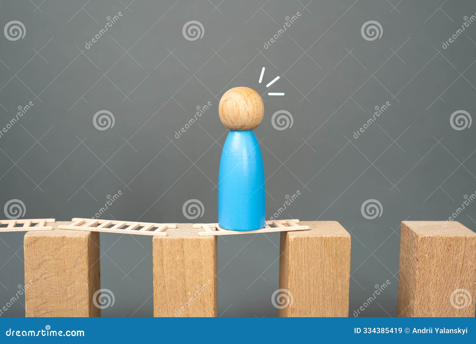 A Man Has Encountered an Insurmountable Obstacle. Stock Image - Image ...