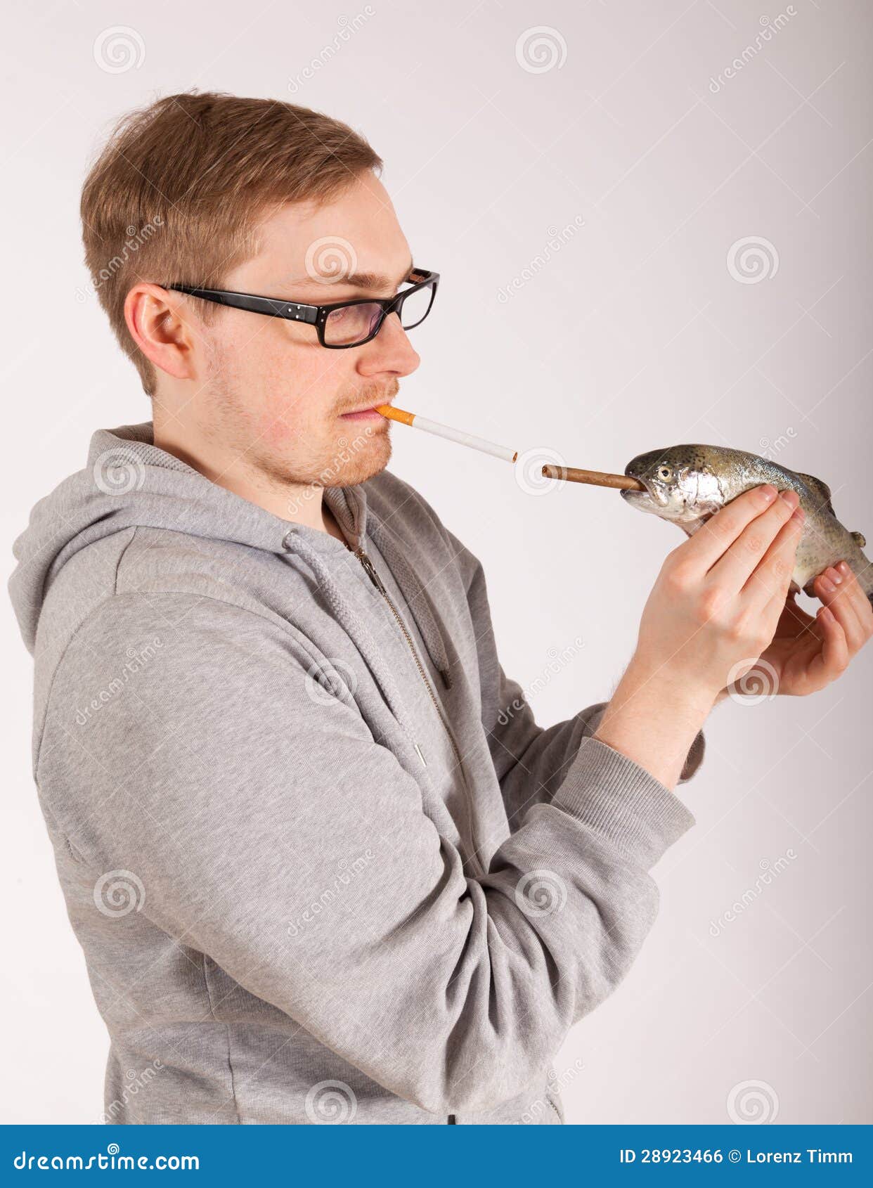 A Man Has a Fish in His Hand Stock Photo - Image of fisher, fish: 28923466