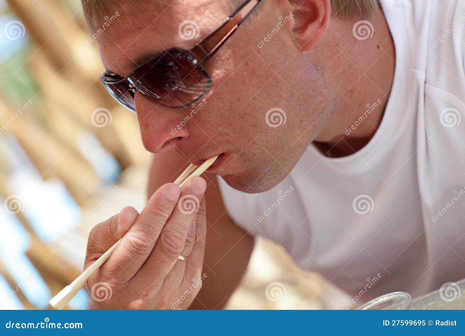 Man has lunch stock image. Image of casual, healthy, dish - 27599695