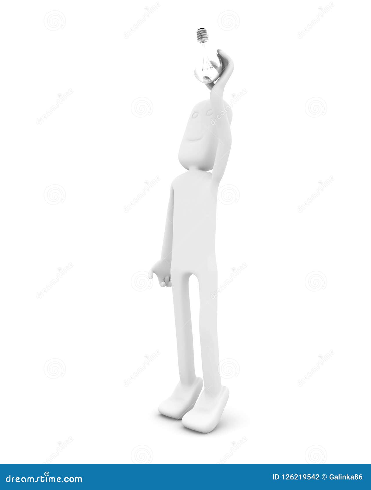 Man has many good ideas stock illustration. Illustration of render ...