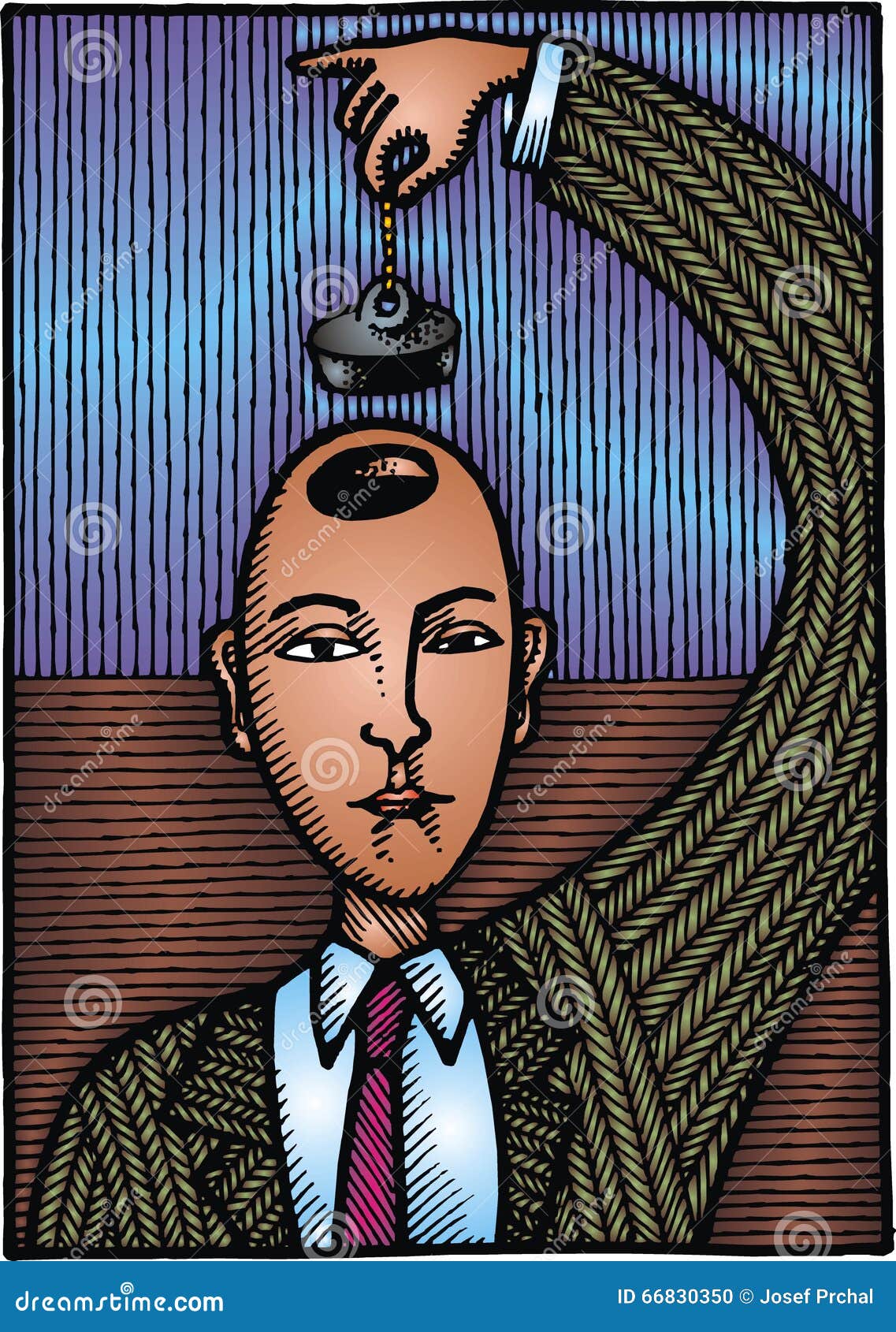 Man Has Problem with Head and Brain Stock Vector - Illustration of ...