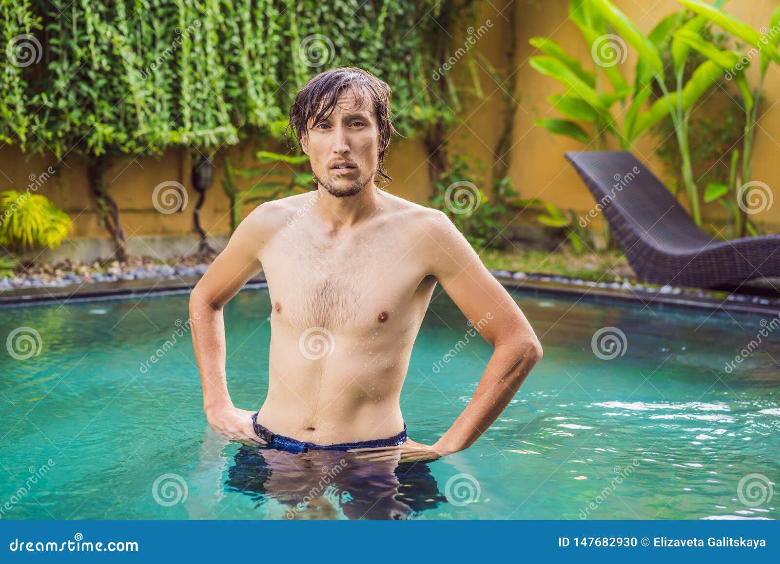 The Man Has Red Eyes after the Pool Stock Photo - Image of bloodshot ...