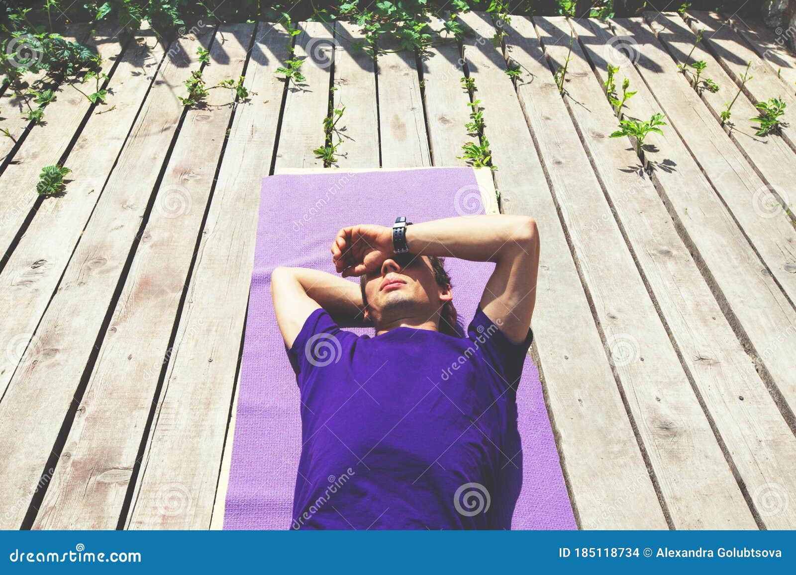 Man has a rest. stock photo. Image of green, enjoying - 185118734