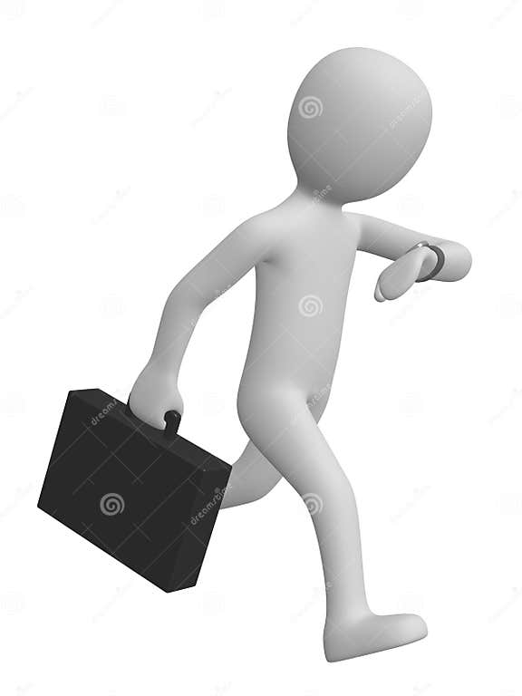 Man in haste stock illustration. Illustration of hour - 21277626