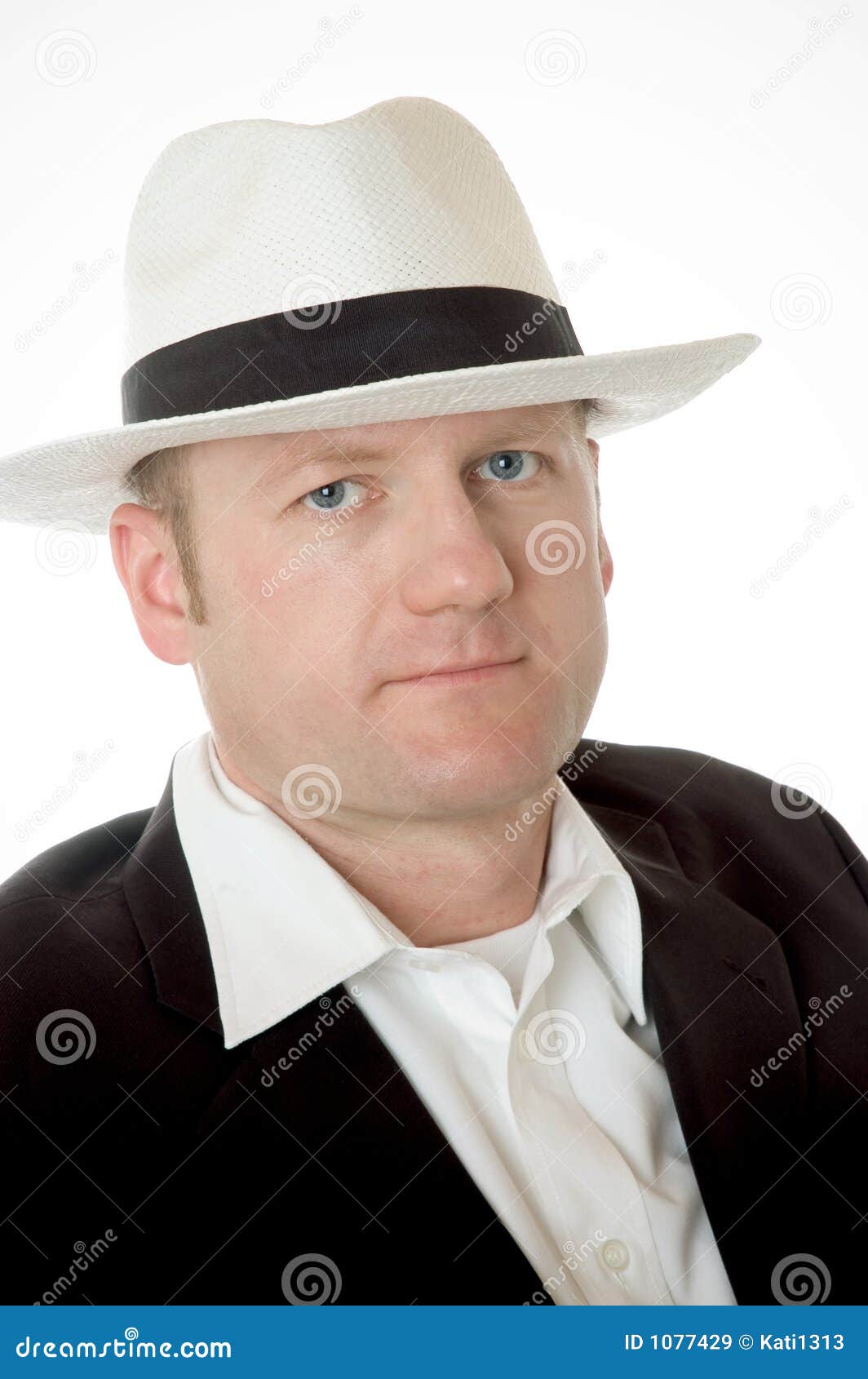 Man with hat stock image. Image of blue, smiles, gentleman - 1077429
