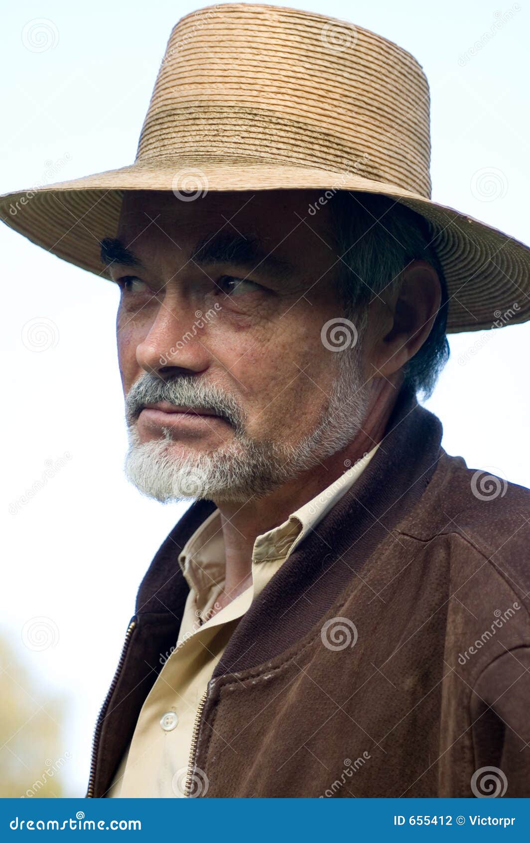Man in hat stock photo. Image of mournful, beard, citizen - 655412