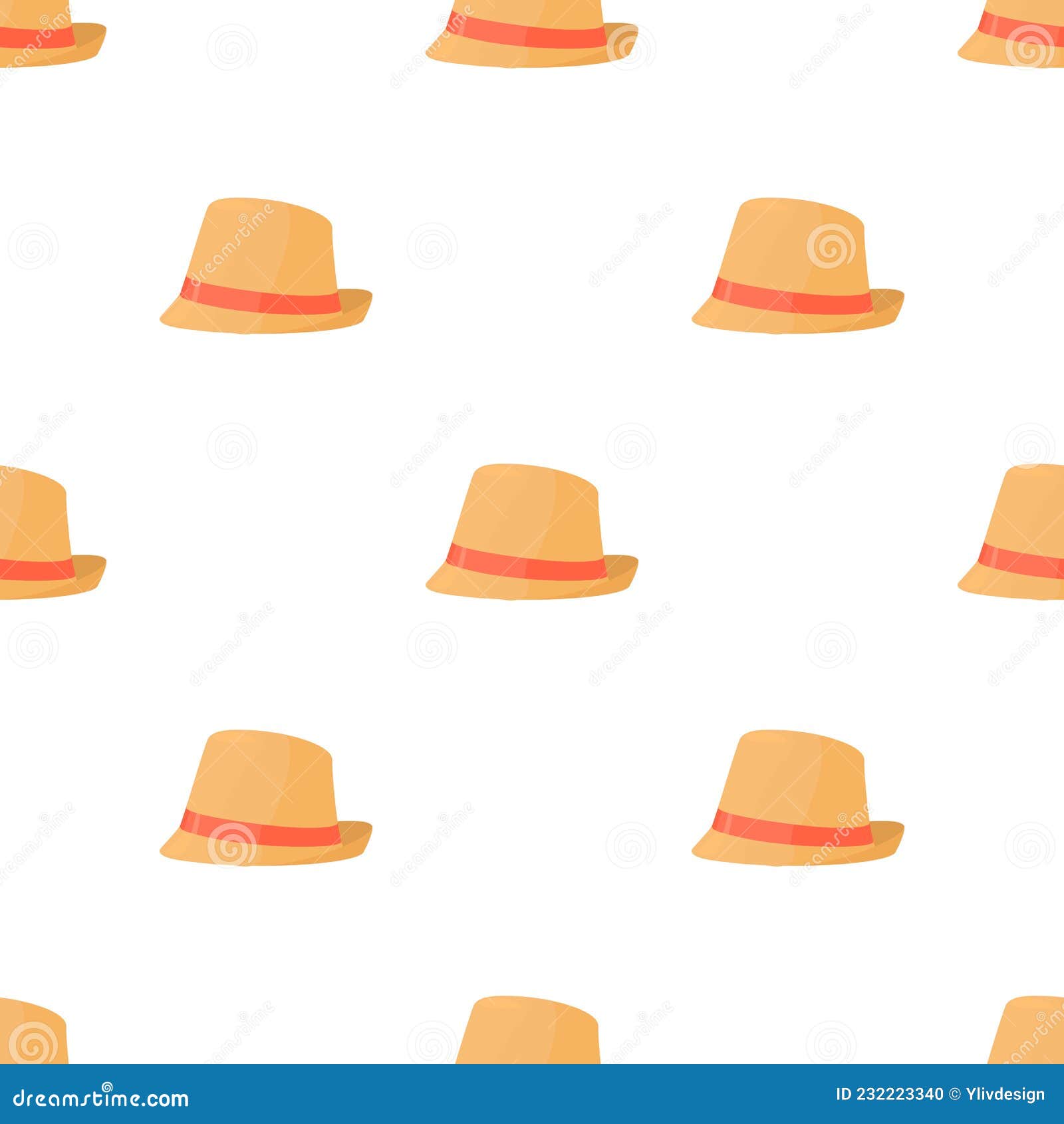 Man Hat Pattern Seamless Vector Stock Vector - Illustration of repeat ...