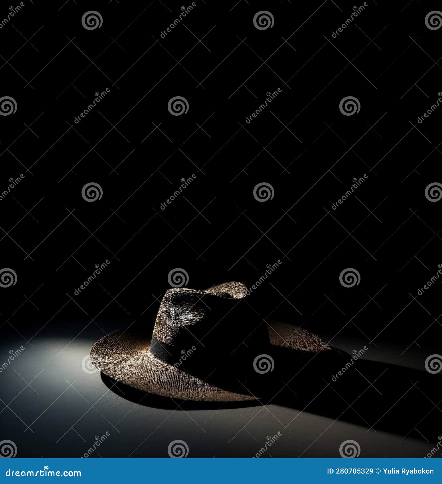 Man Hat Shadow Banner. Generate Ai Stock Illustration - Illustration of ...