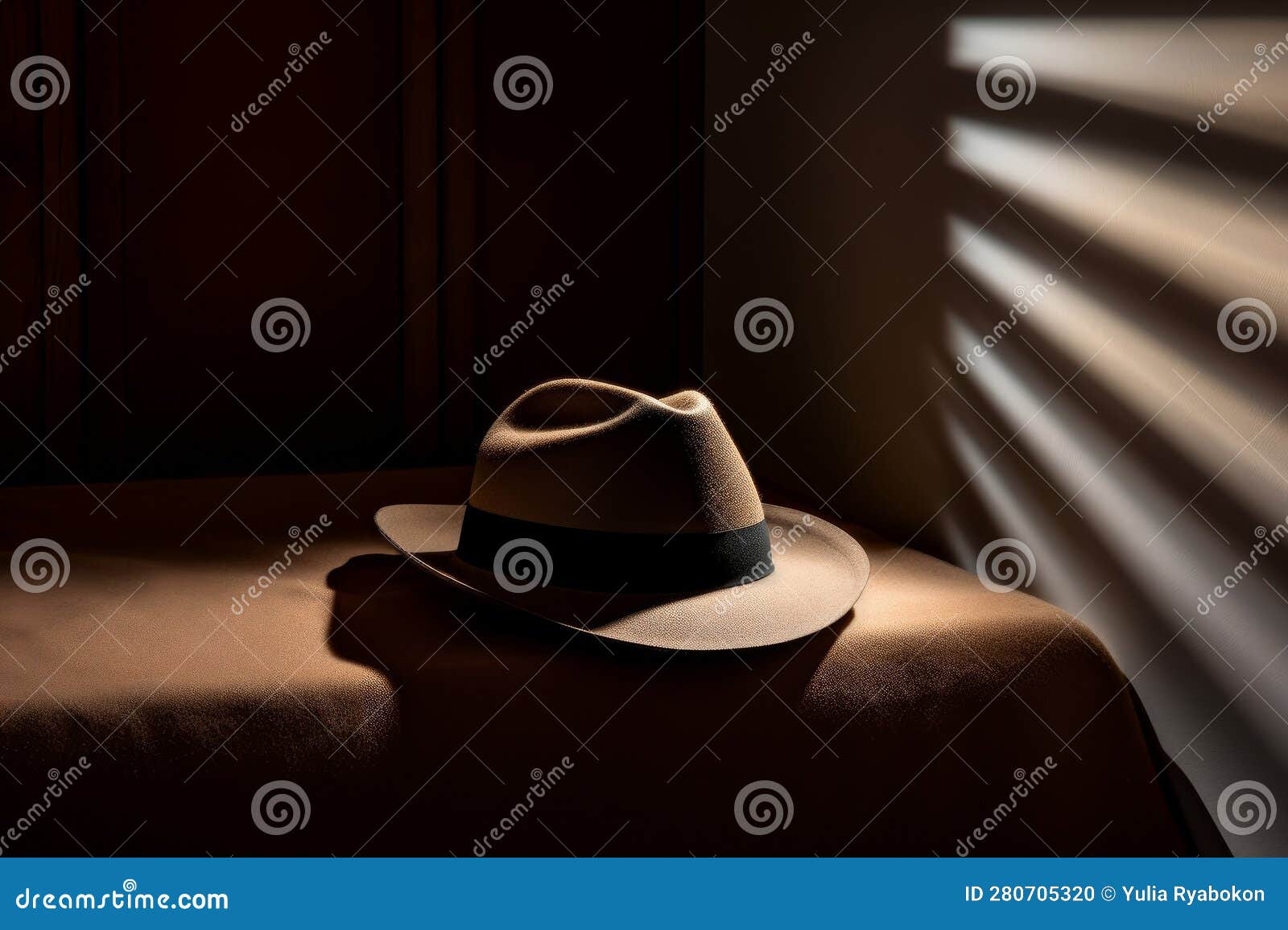 Man Hat Shadow. Generate Ai Stock Illustration - Illustration of ...