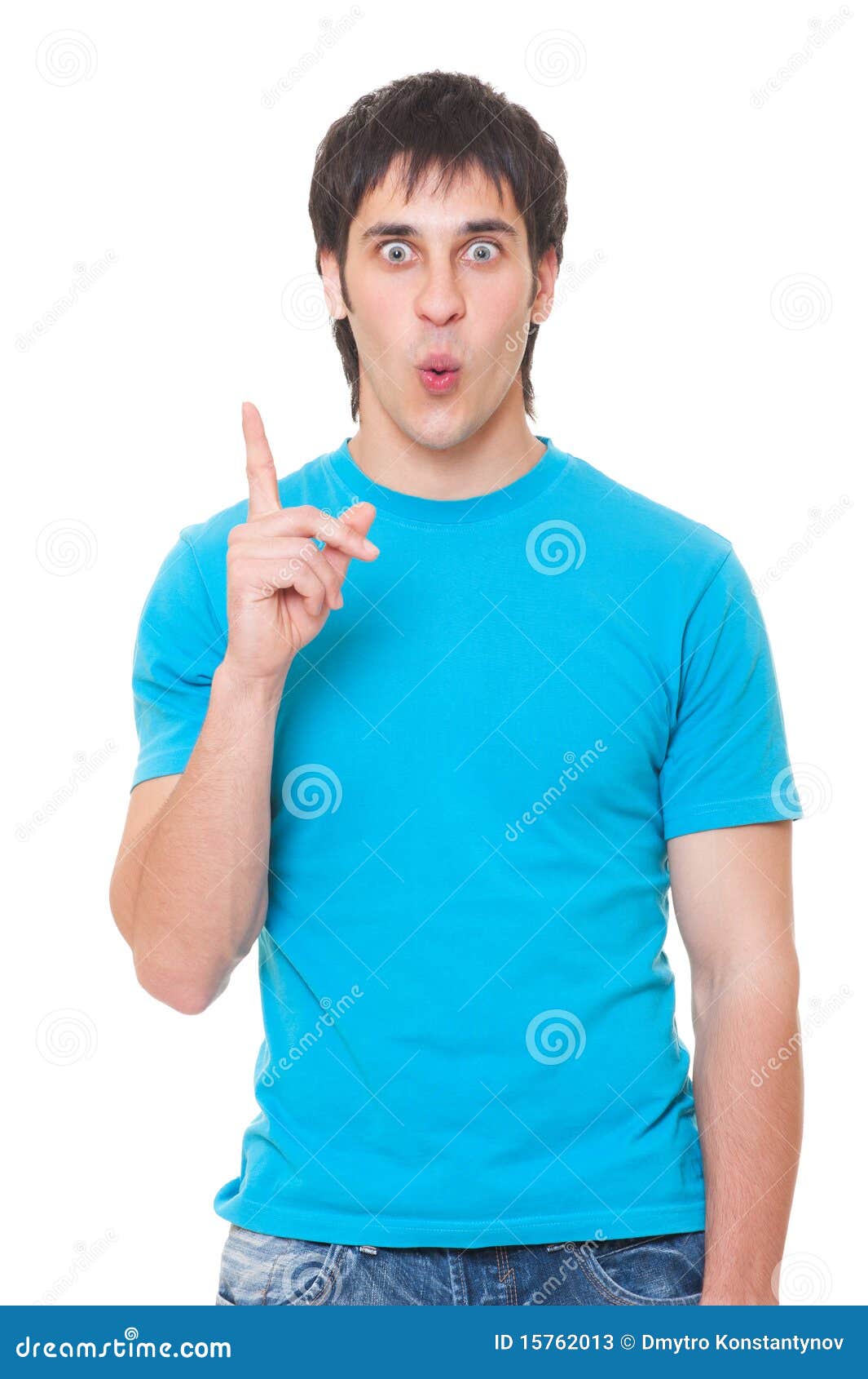 Man have the idea stock image. Image of handsome, jeans - 15762013