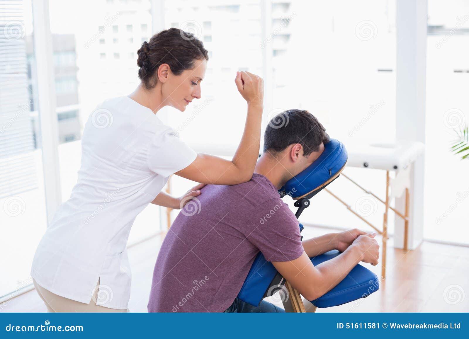 Man having back massage stock image. Image of patient - 51611581
