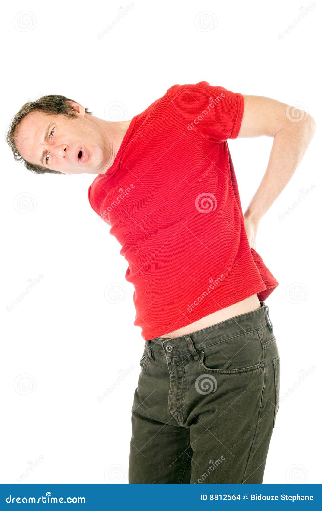 Man having backache stock photo. Image of stress, adult - 8812564