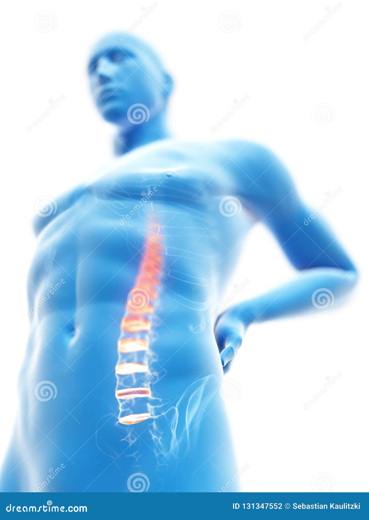 A man having backache stock illustration. Illustration of arthritis ...