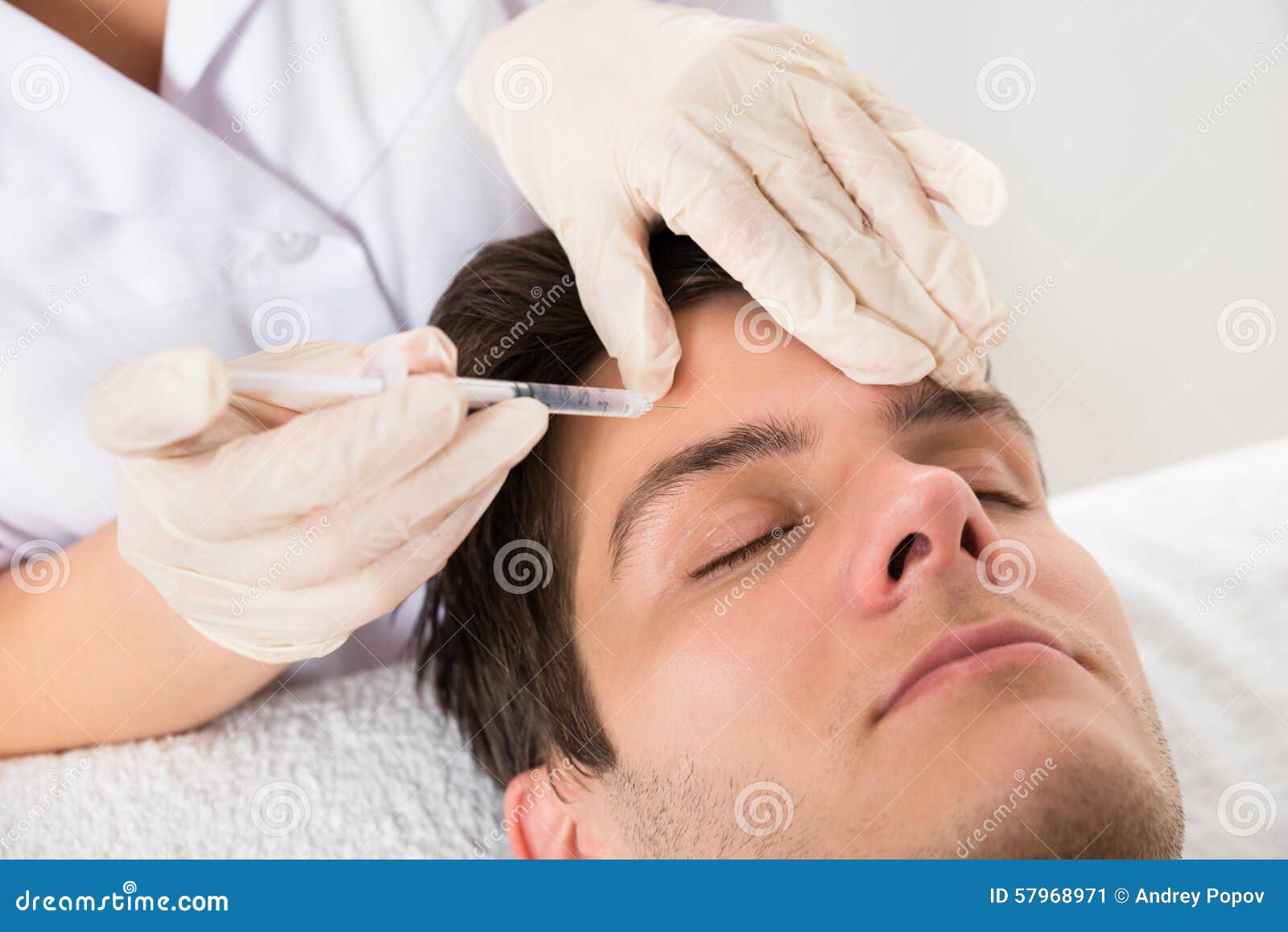 Man Having Botox Treatment stock image. Image of care - 57968971