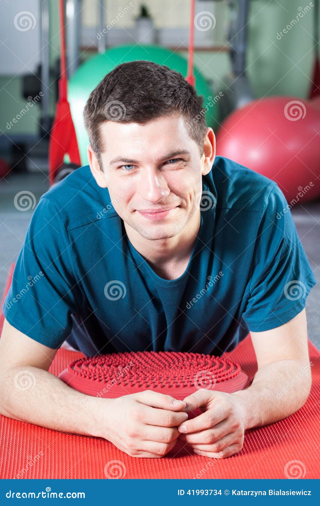 Man Having a Break from Physical Exercises Stock Photo - Image of relax ...