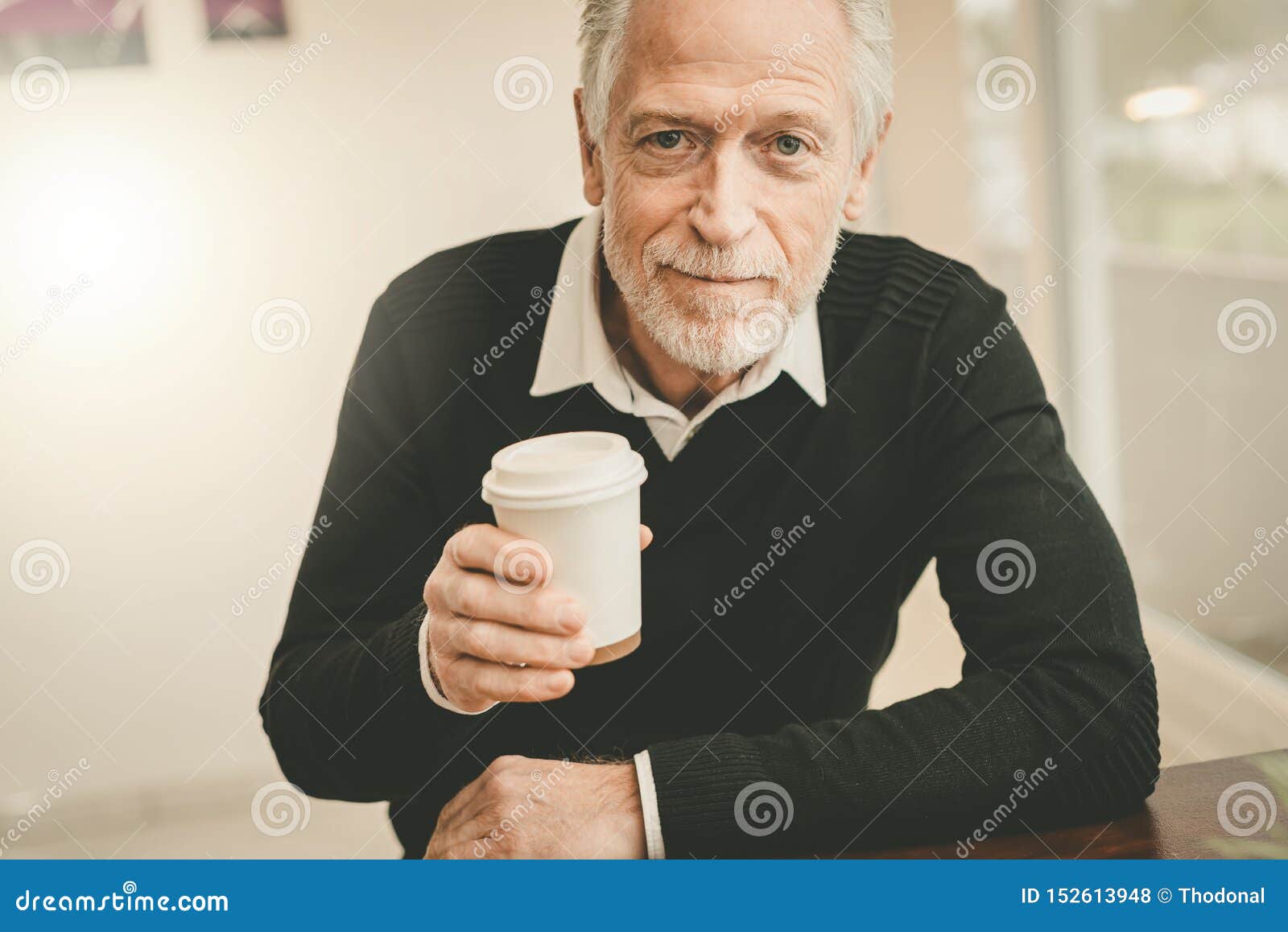 Man having coffee break stock photo. Image of adult - 152613948