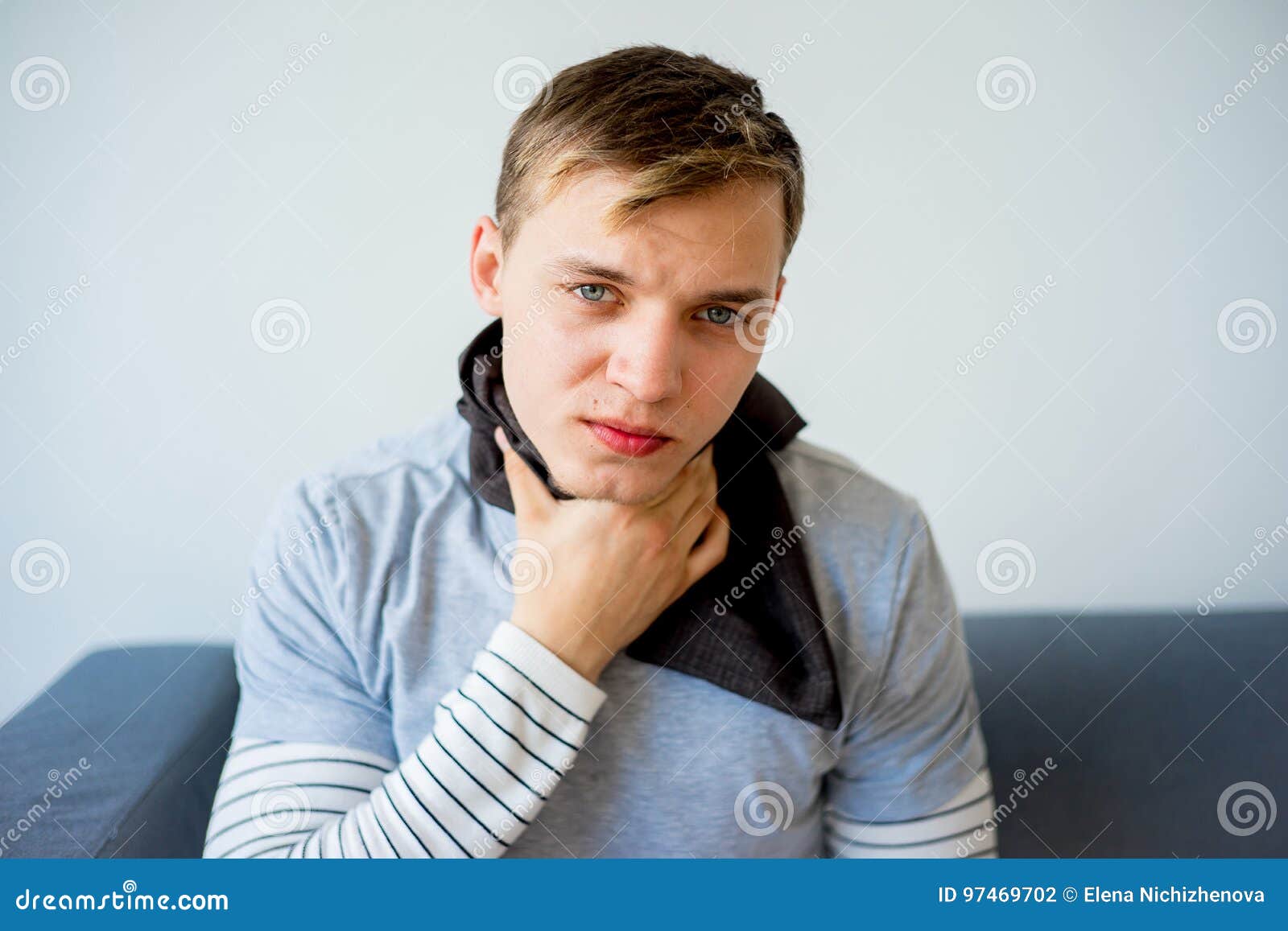 Man having cold stock photo. Image of cold, temperature - 97469702