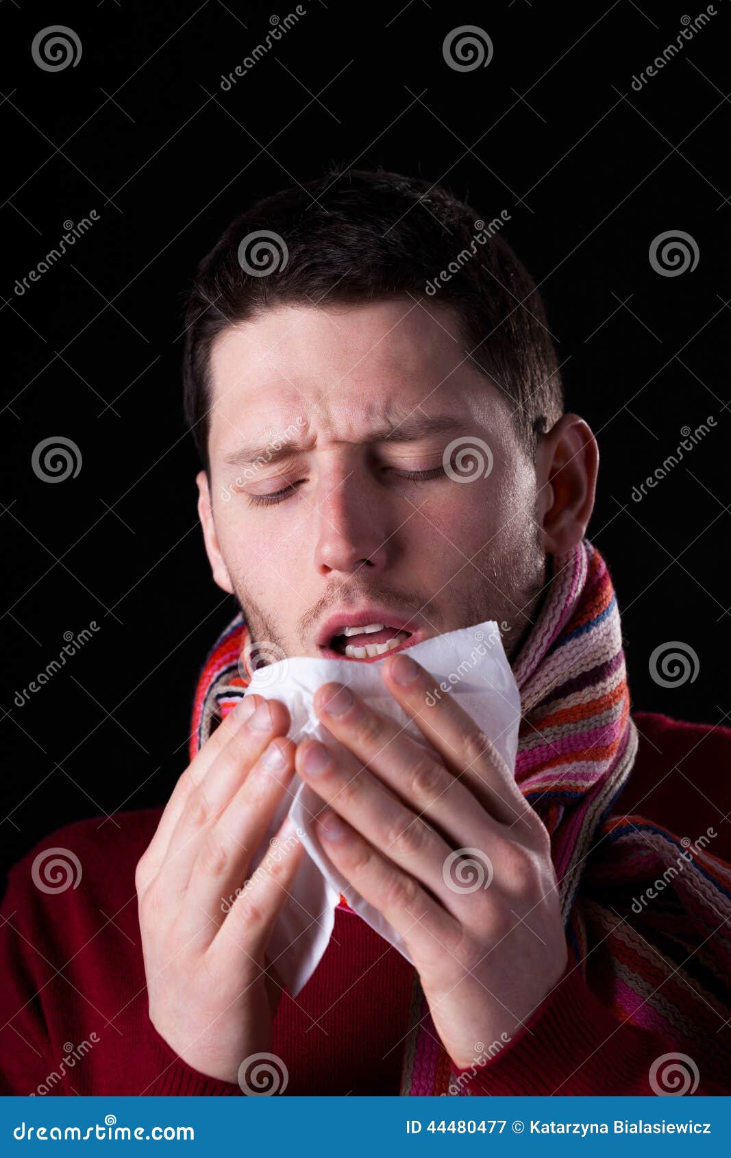 Man having cold stock image. Image of medical, recovery - 44480477