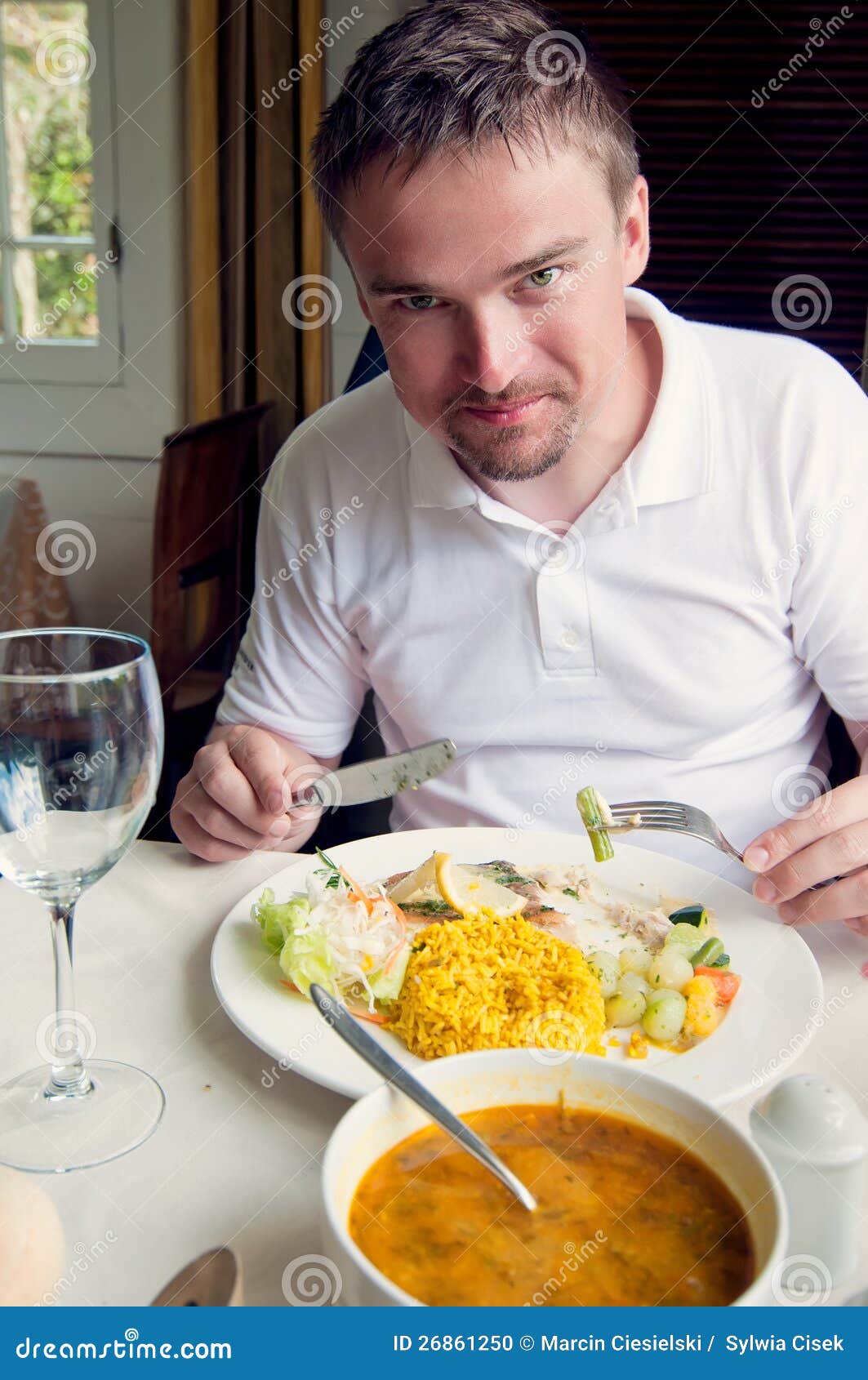 Man having his meal stock photo. Image of dinner, lifestyles - 26861250