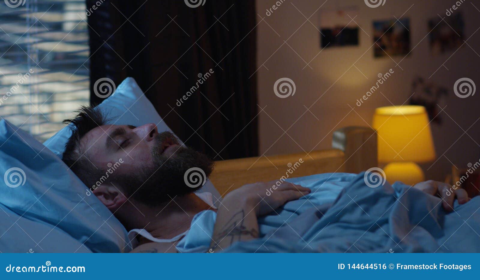 Man having nightmares stock photo. Image of lifestyle - 144644516