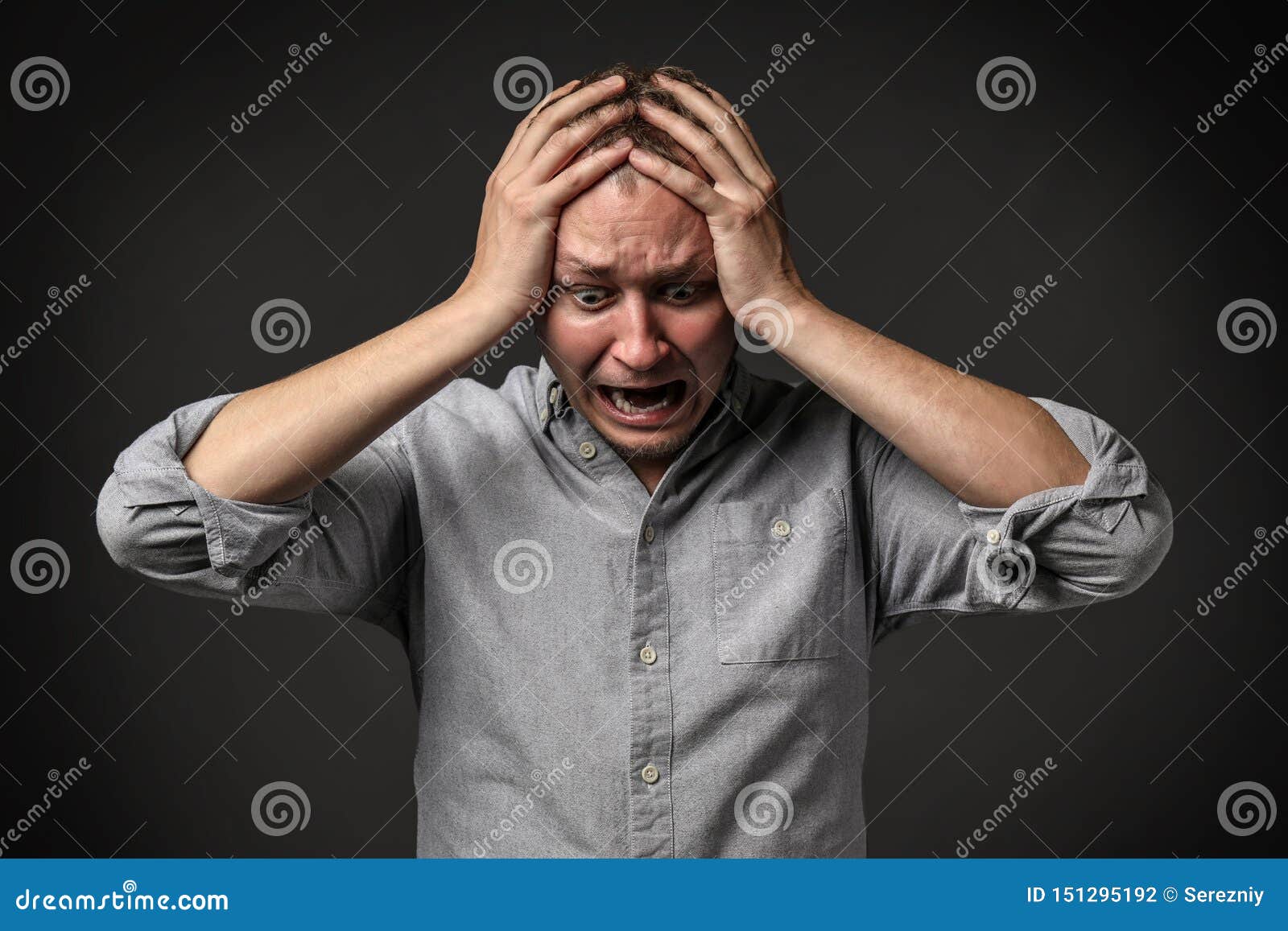 Man Having Panic Attack on Dark Background Stock Photo - Image of ... Man Having Panic Attack on Dark Background Stock Photo - Image of ...