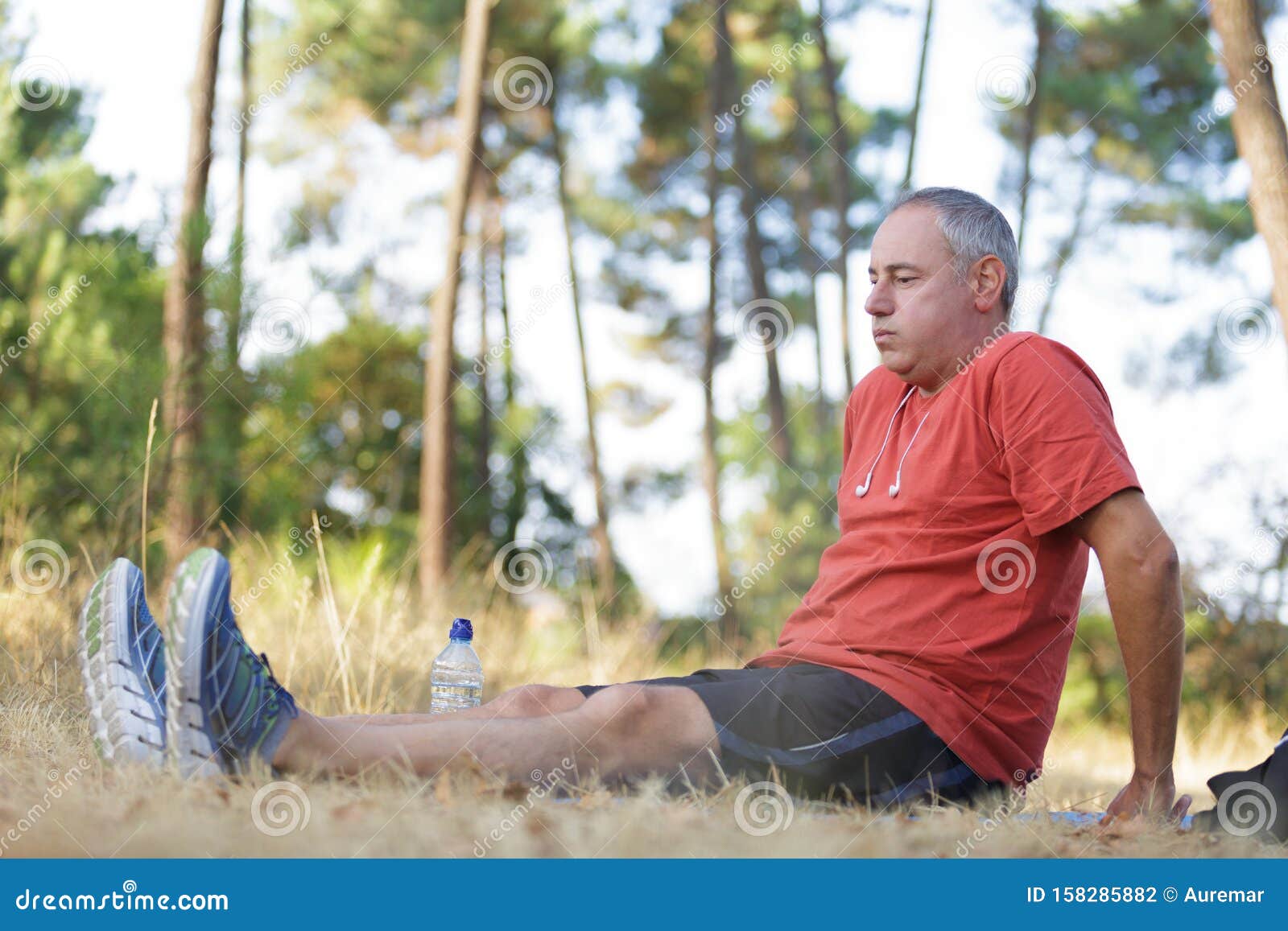 Man Having Pause from Exercise Stock Photo - Image of exhausted, cardio ...