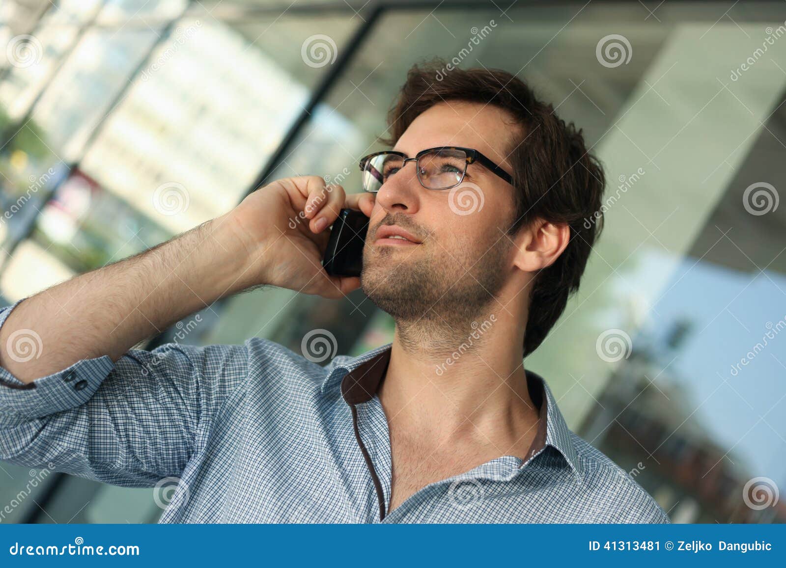 Man Having Phone Conversation Stock Image - Image of business ...