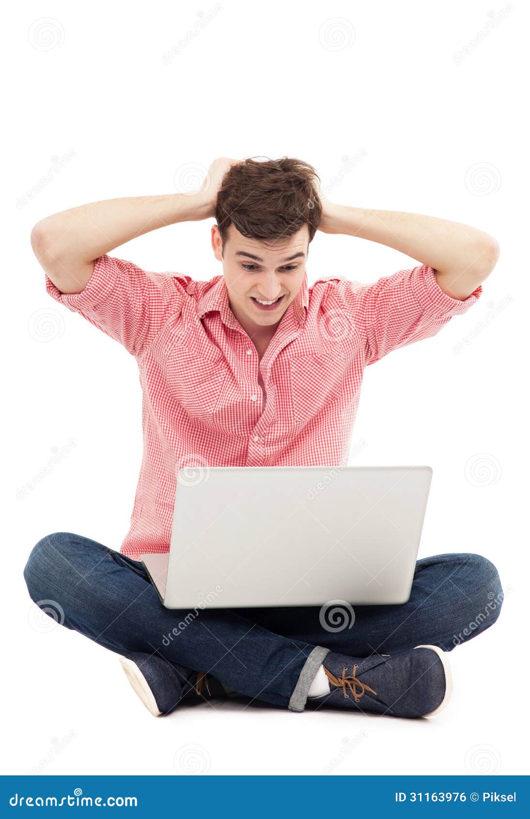 Man Having Problem with His Laptop Stock Photo - Image of trouble ...