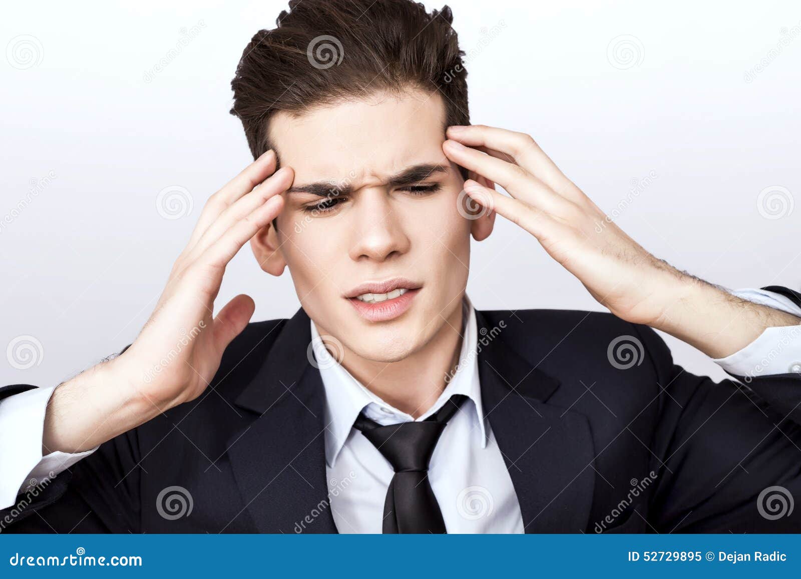Man having trouble stock image. Image of stress, business - 52729895