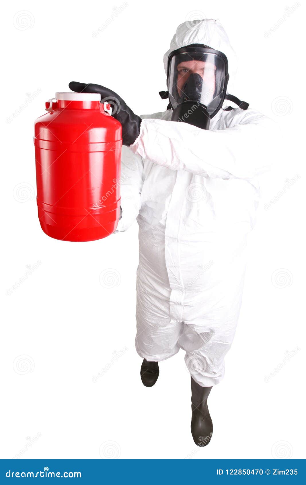 Man in Hazardous Materials Suit Stock Photo - Image of global ...